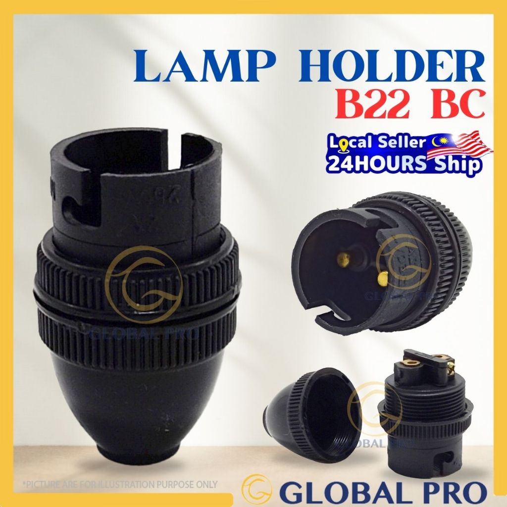 [1 / 5 PCS] B22 BC Lamp Holder Lampu Soket Mentol BC Lamp Holder Pin ...