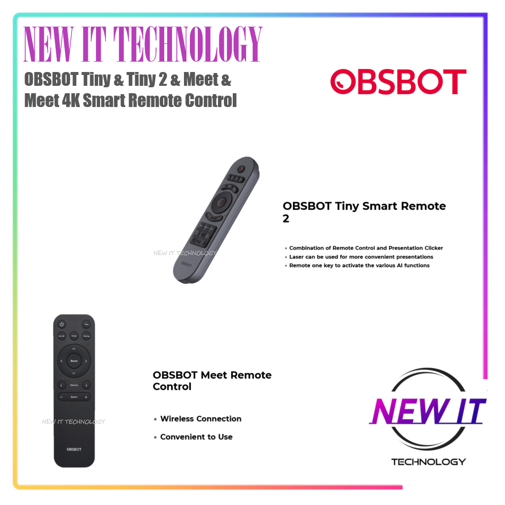 OBSBOT Tiny & Tiny 2 & Meet & Meet 4K Smart Remote Control | Shopee Malaysia