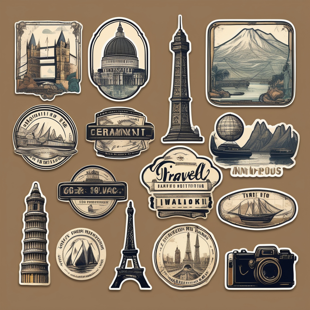 Travel Stickers Series-Digital Art | Shopee Malaysia