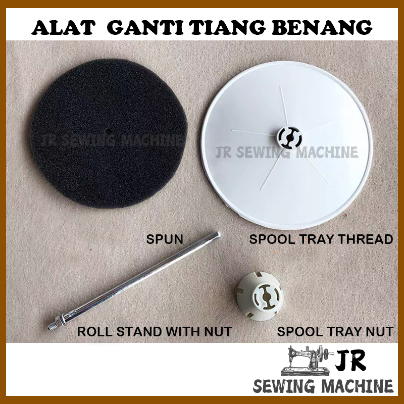 Alat ganti tiang benang mesin jahit industrial / spool tray / nut ...