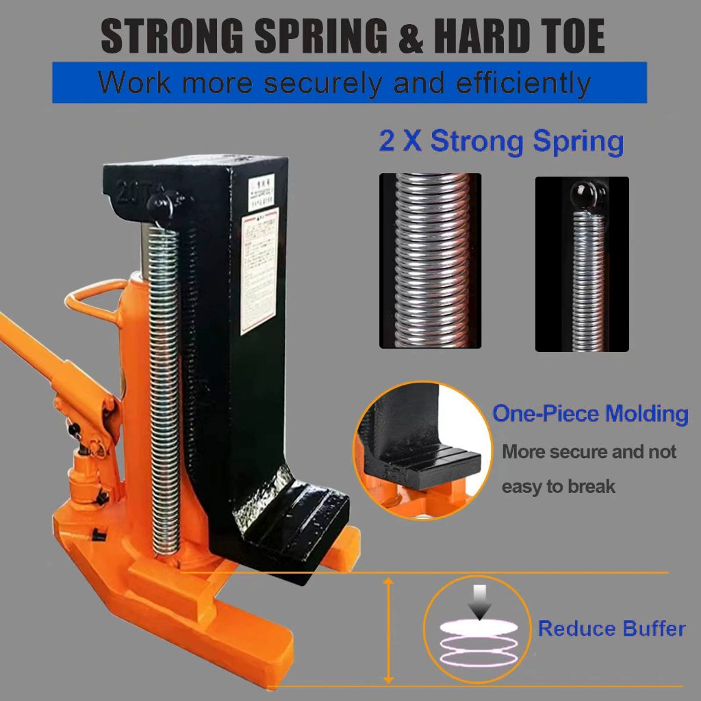 5Ton Portable Heavy Duty Hydraulic Floor Bottle Toe Jack Automotive Car ...