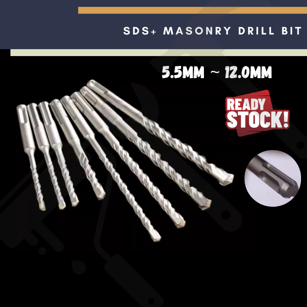 5.5mm ~ 12.0mm SDS+ Masonry Drill Bit | Mata Drill Bit | Mata Korek ...