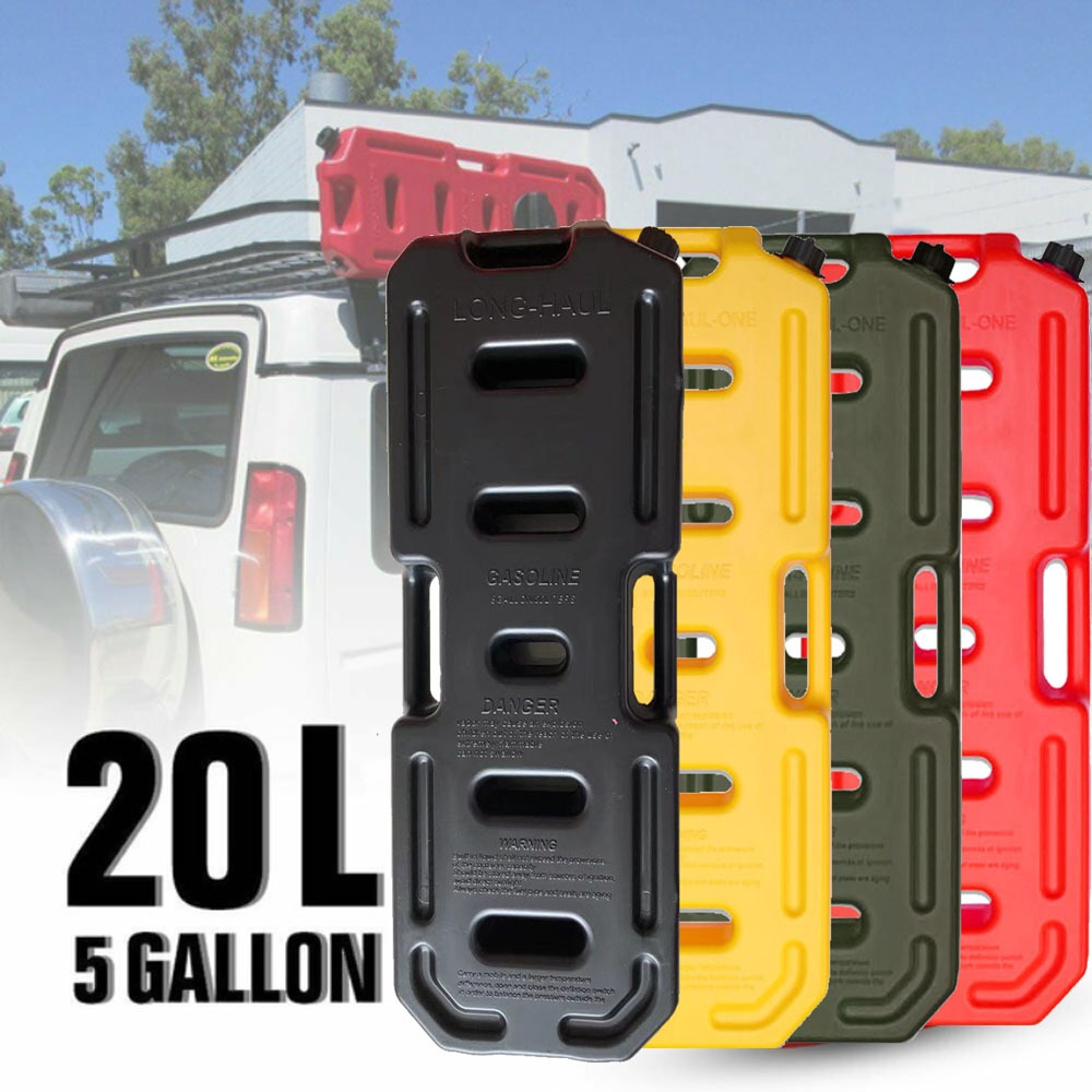 20L Litre Petrol Jerry Cans Plastic Motorcycle Gasoline Fuel Tank Mount ...