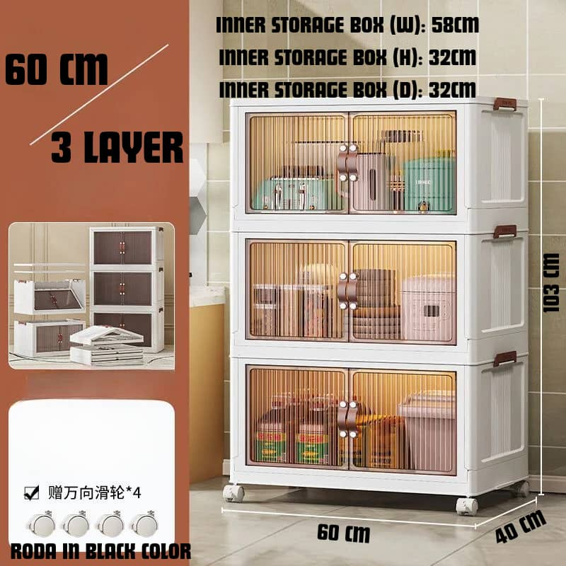 VARIOUS 1/2/3/4/5 Layers Multipurpose Double Sided Opening Storage ...
