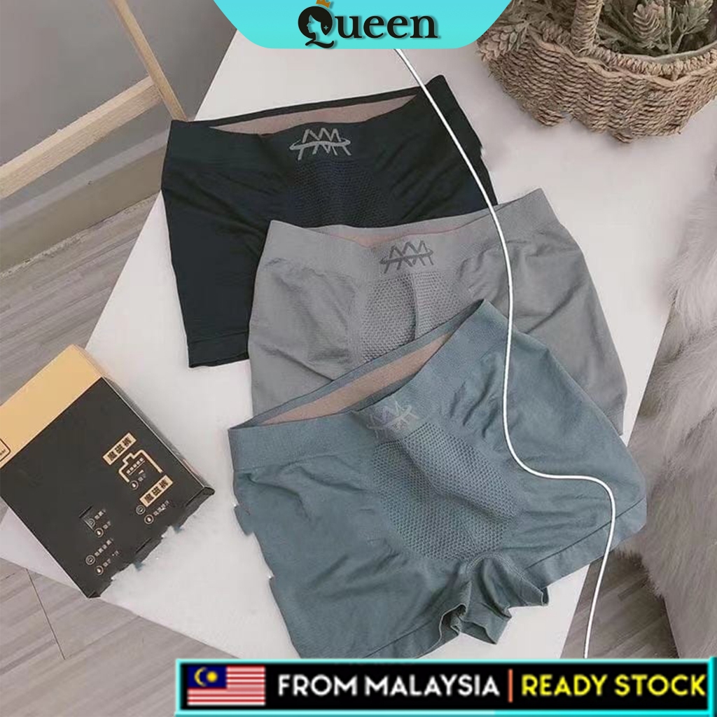 Men Underwear Fierce Boxer Briefs Shorts Seluar Dalam Lelaki Free Size Boxer Men 45kg-80kg 男士内裤 ...