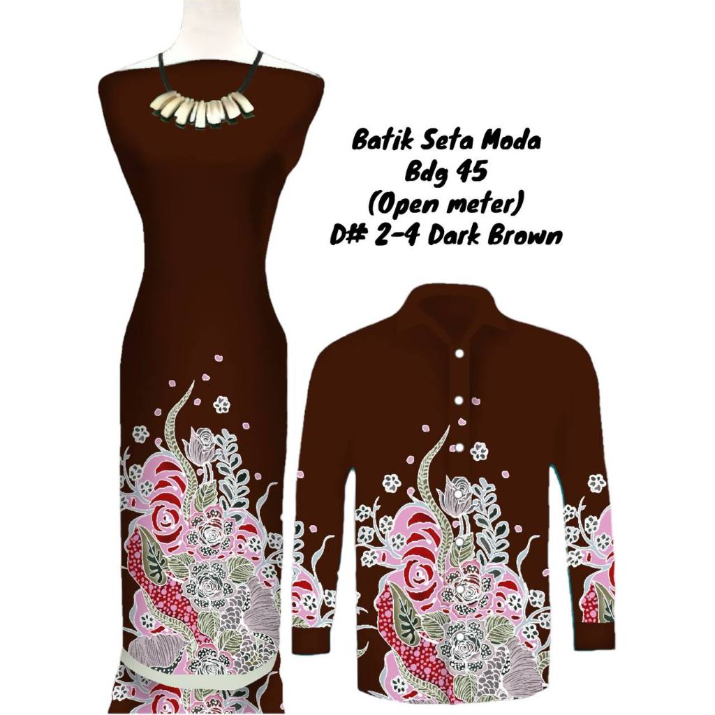 Kain Pasang Batik Valentino Dull Satin Premium Batik Digital Open Meter ...