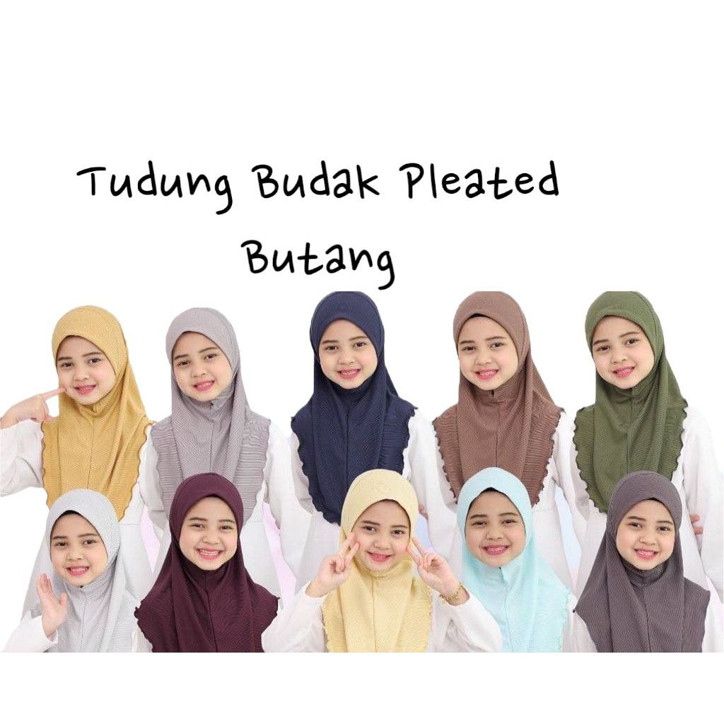 TUDUNG BUDAK ( PLEATED ) | Shopee Malaysia