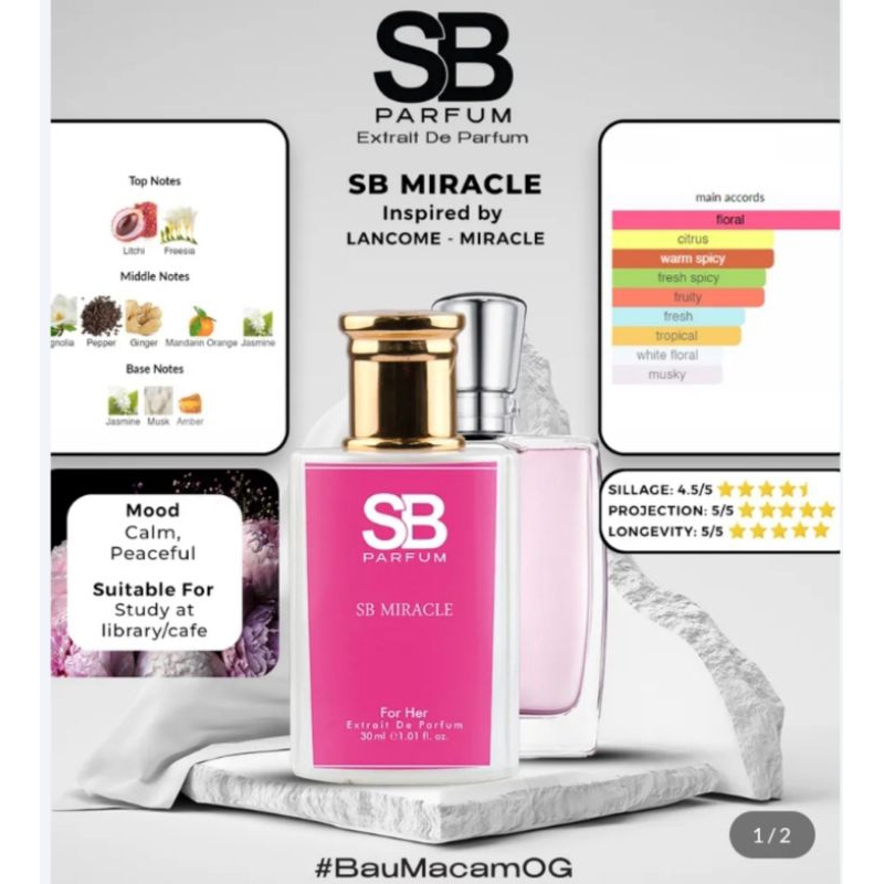 SB parfum MIRACLE (W) | Shopee Malaysia