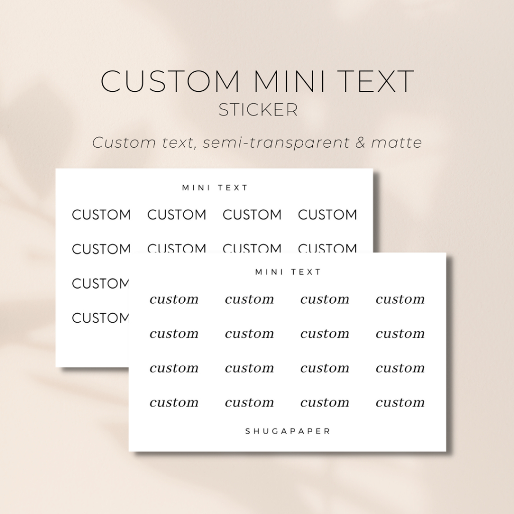 CUSTOM Mini Text Sticker | Shopee Malaysia