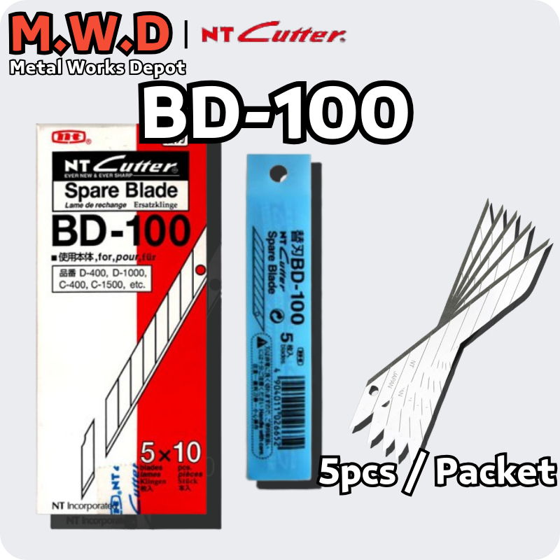 NT CUTTER Spare Blade BD-100 (5pcs/pkt) MADE IN JAPAN | Shopee Malaysia