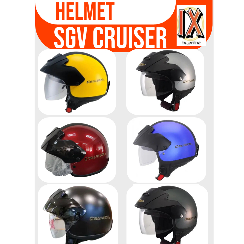 HELMET SGV CRUISER VISOREX 2 (SIRIM CERT) 💯 | Shopee Malaysia