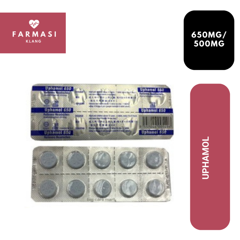 Uphamol Paracetamol 650 / 500MG EXP 11/25/11/26) | Shopee Malaysia