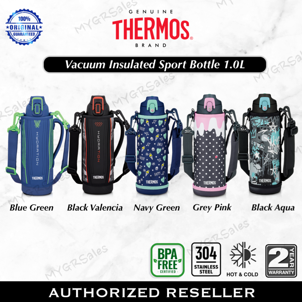 Thermos Sport Bottle with Pouch 1.0L [FHT-1002F] Original - 2 Years ...