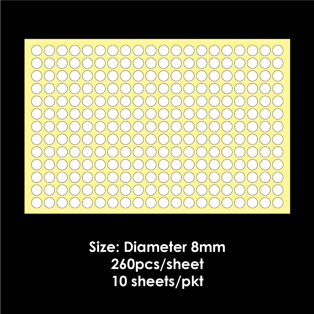 Self Adhesive White Labels Sticker | Squre Retangle | Penanda Buku | A5 ...
