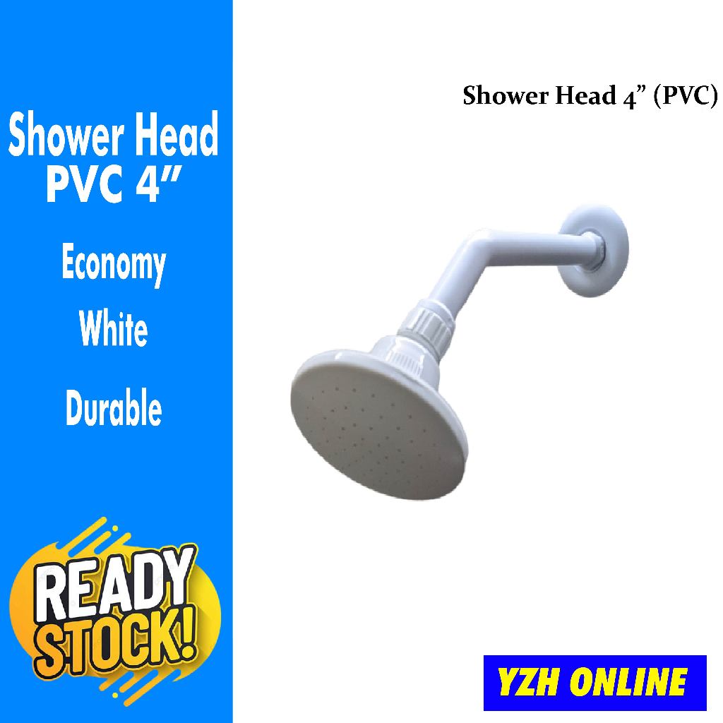 PVC Shower Head 4" with Arm set | Shopee Malaysia