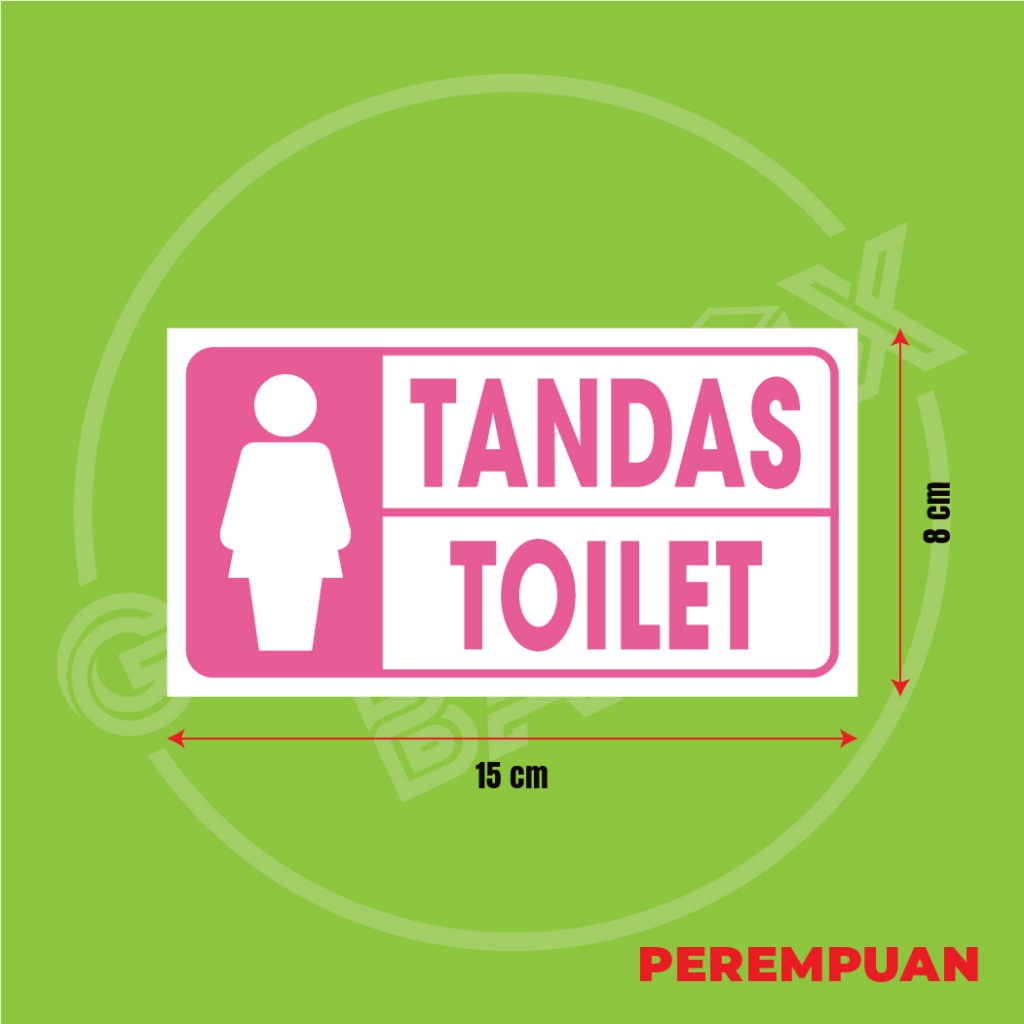 💜 Sticker Tandas Toilet / Bilik Air / Lelaki / Perempuan / Unisex / OKU ...