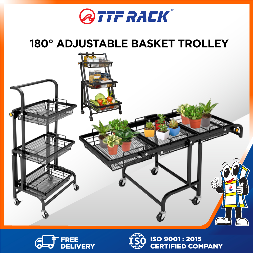 TTF Rack™ (180 ABT) Trolley Rack Foldable Rack Storage Rack Organizer ...