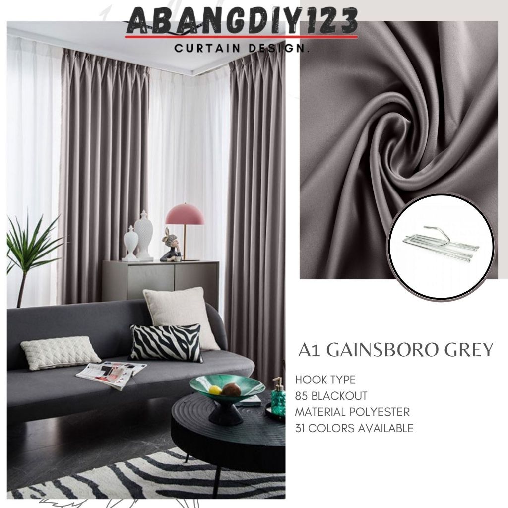 A1 Ready Made Curtain!!!Siap Jahit Langsir,Langsir RAYA Kain Tebal ...