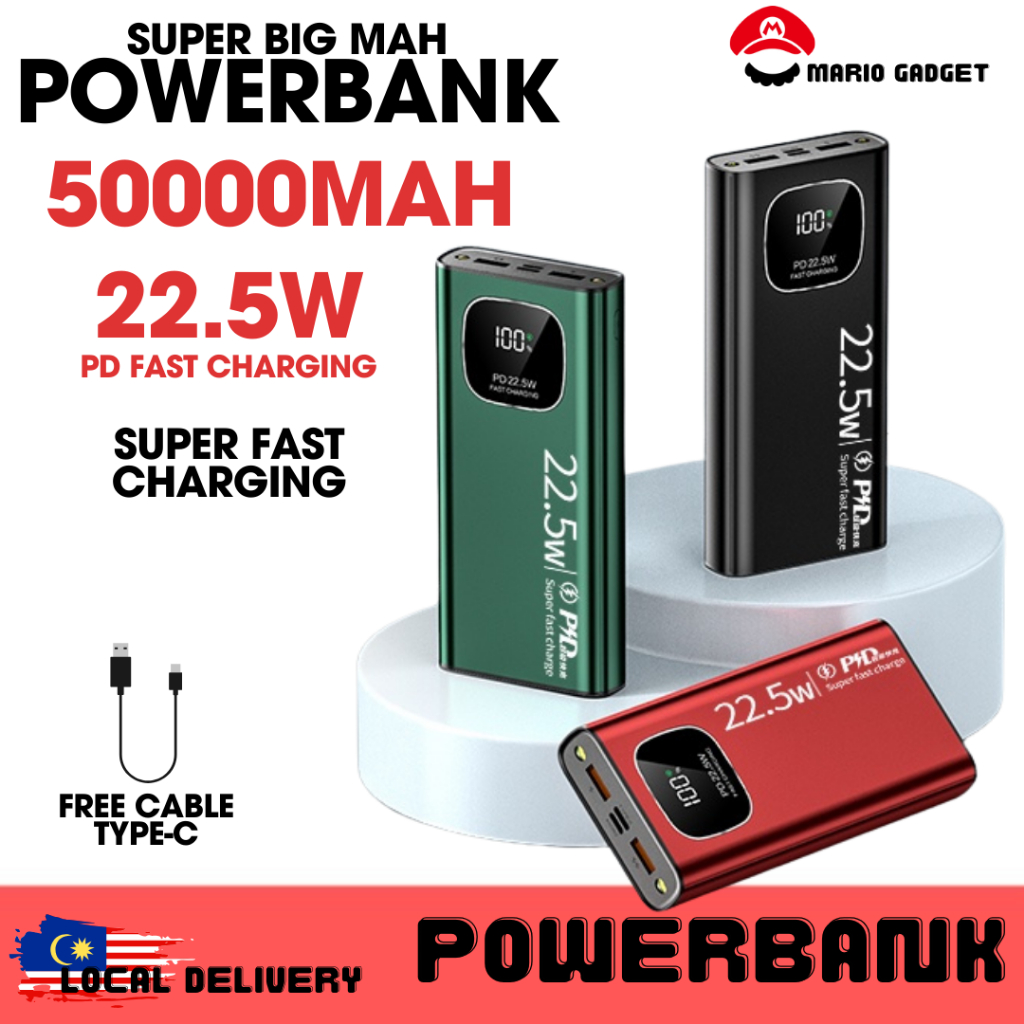 50000mAh 22.5W Super Fast Charging Platinum Power Bank 20w PD Output ...
