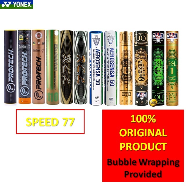 【ORIGINAL】YONEX/RSL/PROTECH/SEALION/RCL【BUBBLE WRAPPING】 Badminton ...
