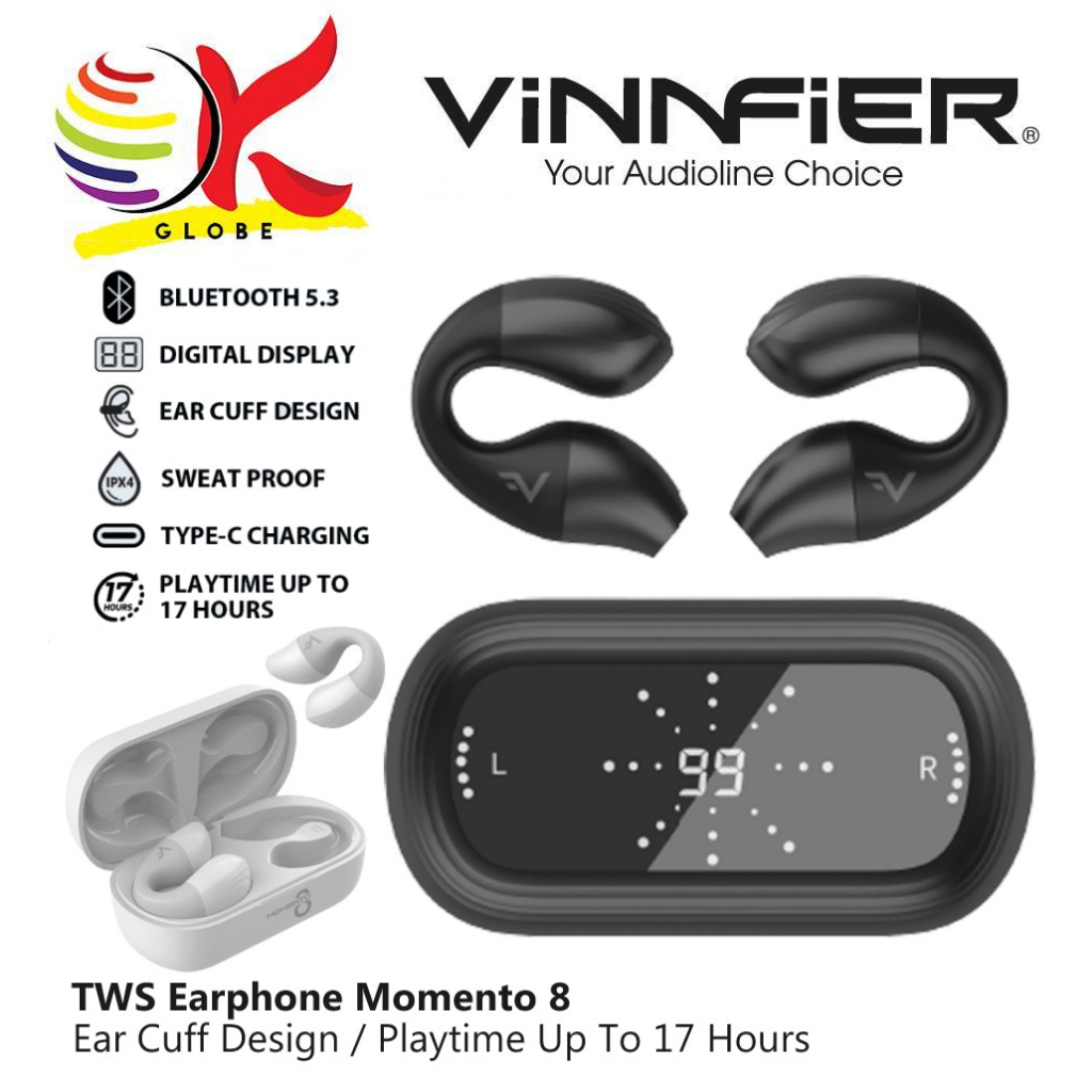 VINNFIER MOMENTO 8 TWS AIR CONDUCTION STEREO EARBUDS BLUETOOTH 5.3 ...