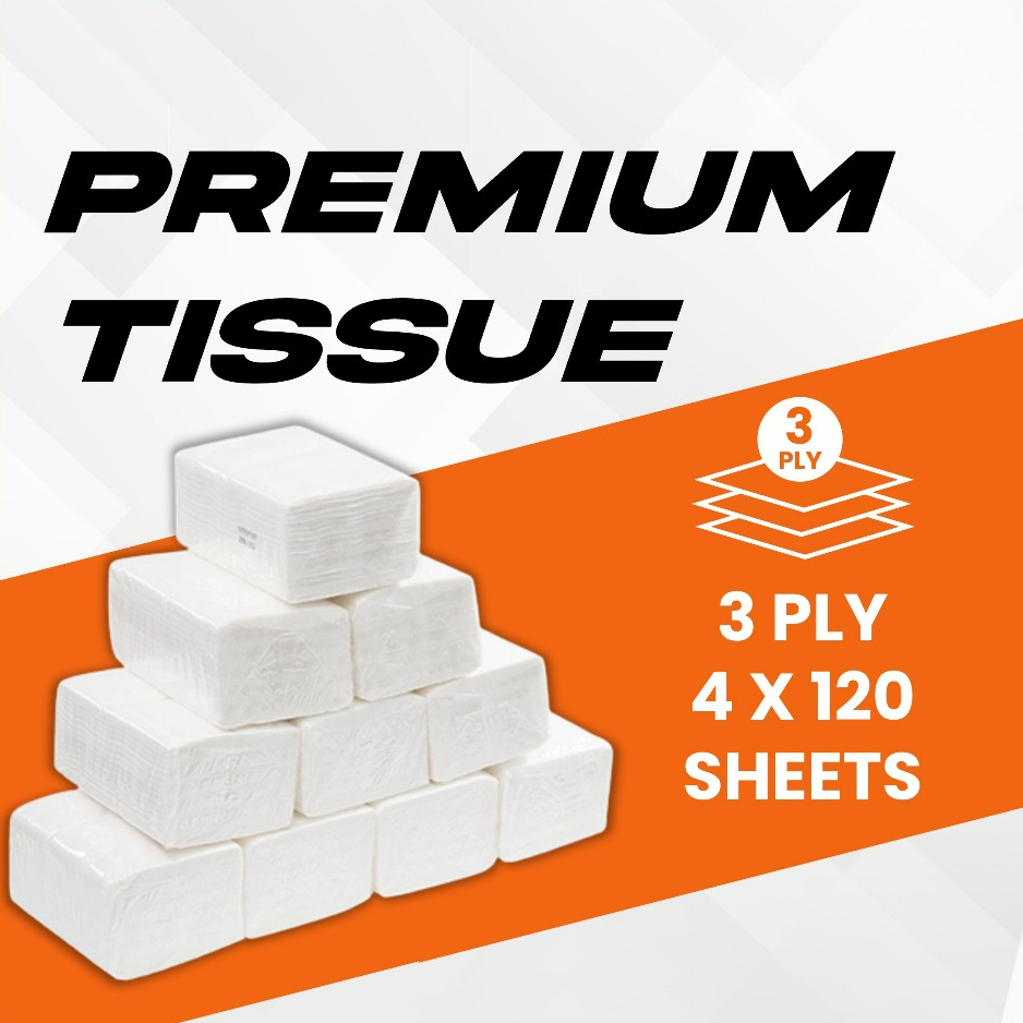 Premium Tissue 3 PLY 120 PULLS 360 SHEETS Wood Pulp Facial Tissue ...