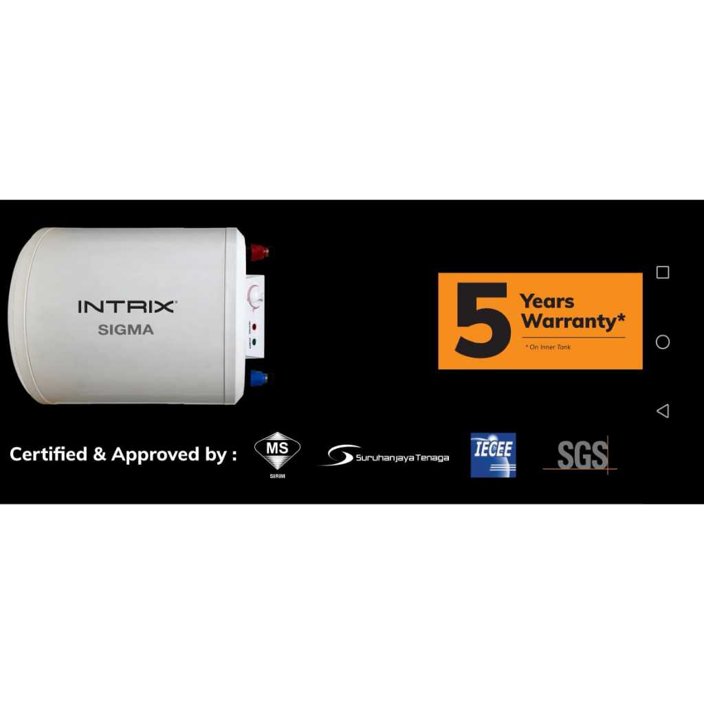 [FREE GIFT] INTRIX 100L STORAGE WATER HEATER TANK SIGMA ECUBE-100L-HRT ...