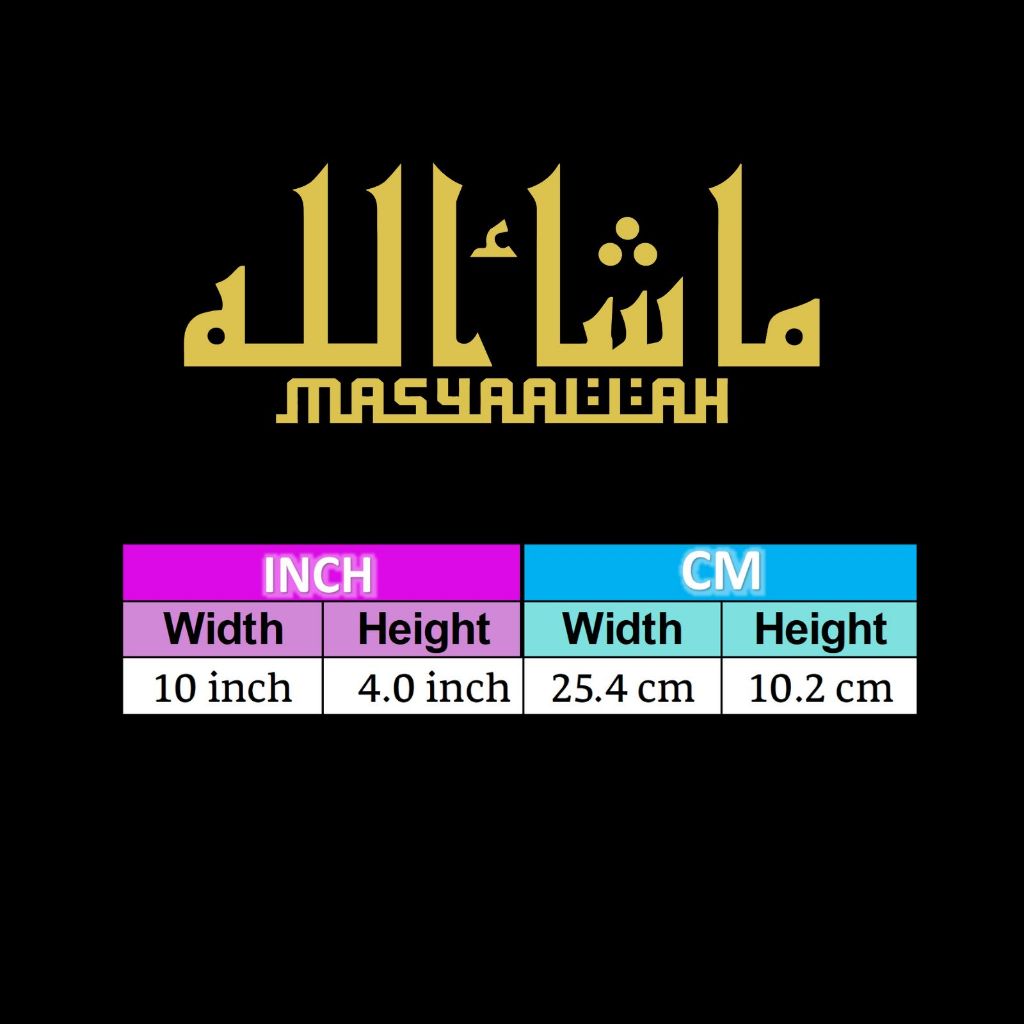 Car Sticker Kecil / Sticker Jawi Khat Masyaallah Assalamualakum car ...