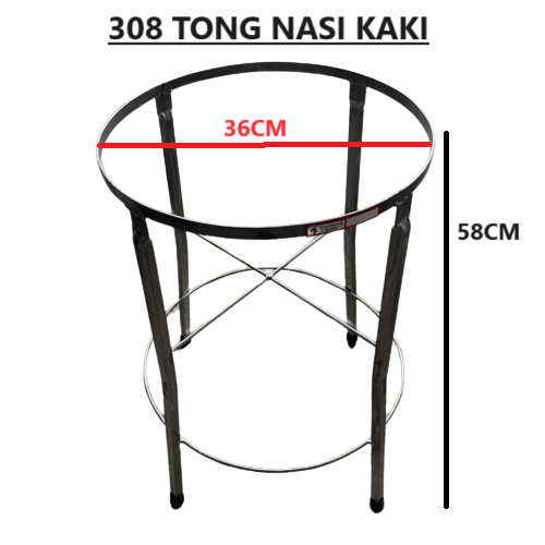 STAINLESS STEEL TONG NASI KAKI / RICE BUCKET STAND / TONG NASI KAKI ...