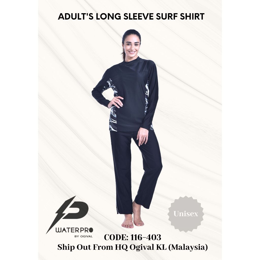 Adult's Long Sleeve Surf Shirt (Unisex) | Shopee Malaysia