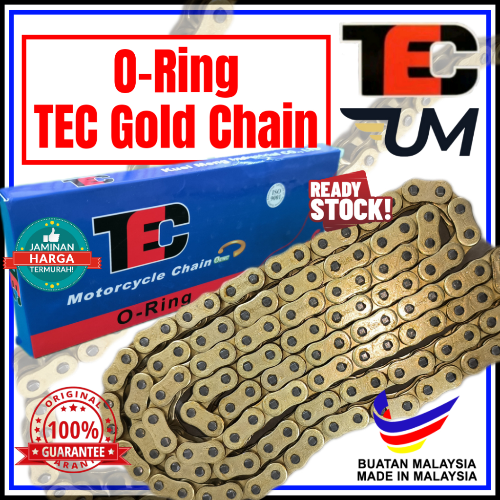 TEC ORING MOTORCYCLE CHAIN KLO ERO GOLD HEAVY DUTY 428 415 114 122 132 ...