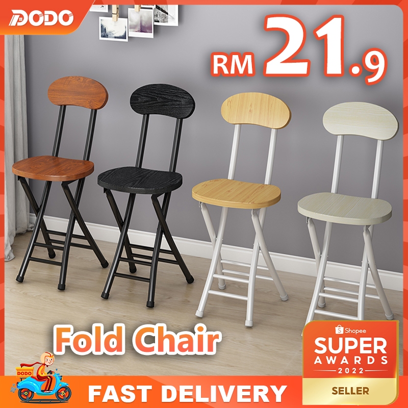 DO Kerusi Lipat Solat Portable Folding Chair Foldable Backrest Chair ...