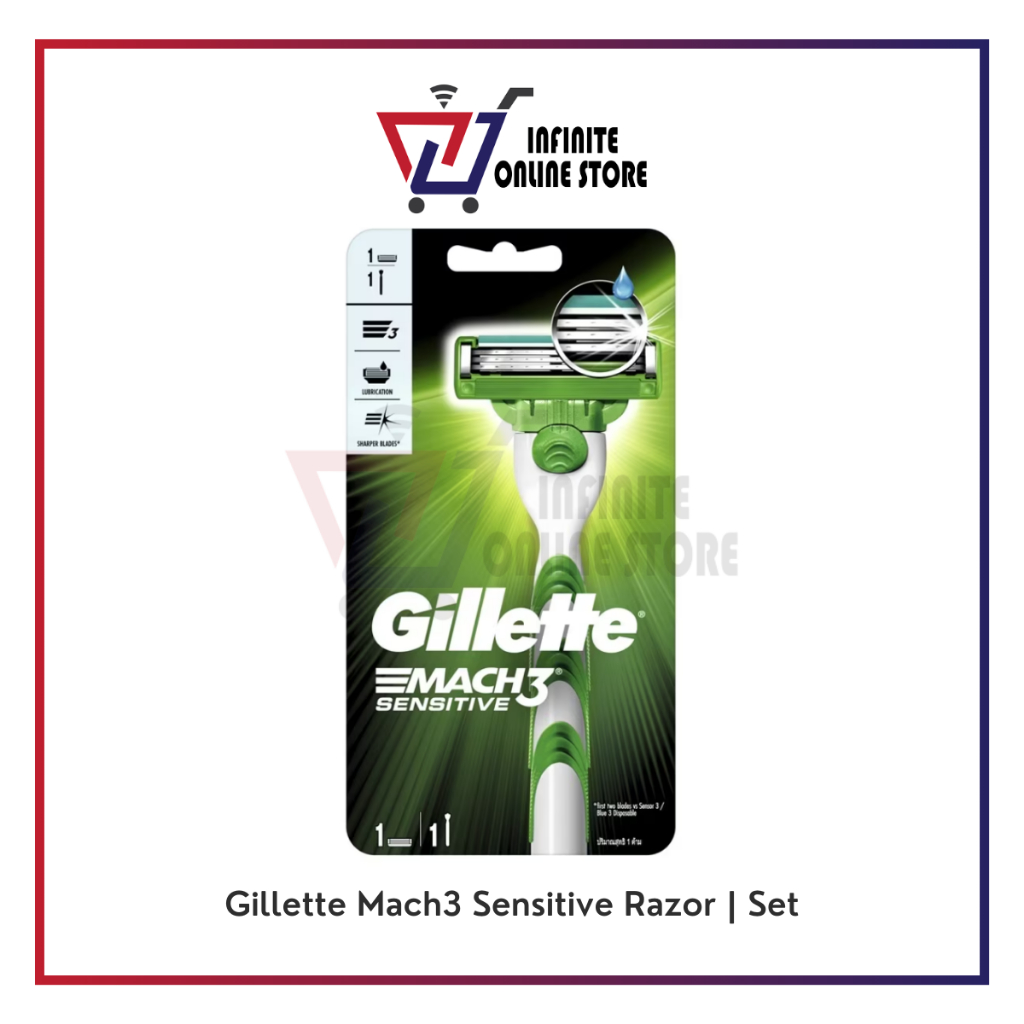 GILLETTE Mach3 Sensitive Razor Set (1's) | Shopee Malaysia