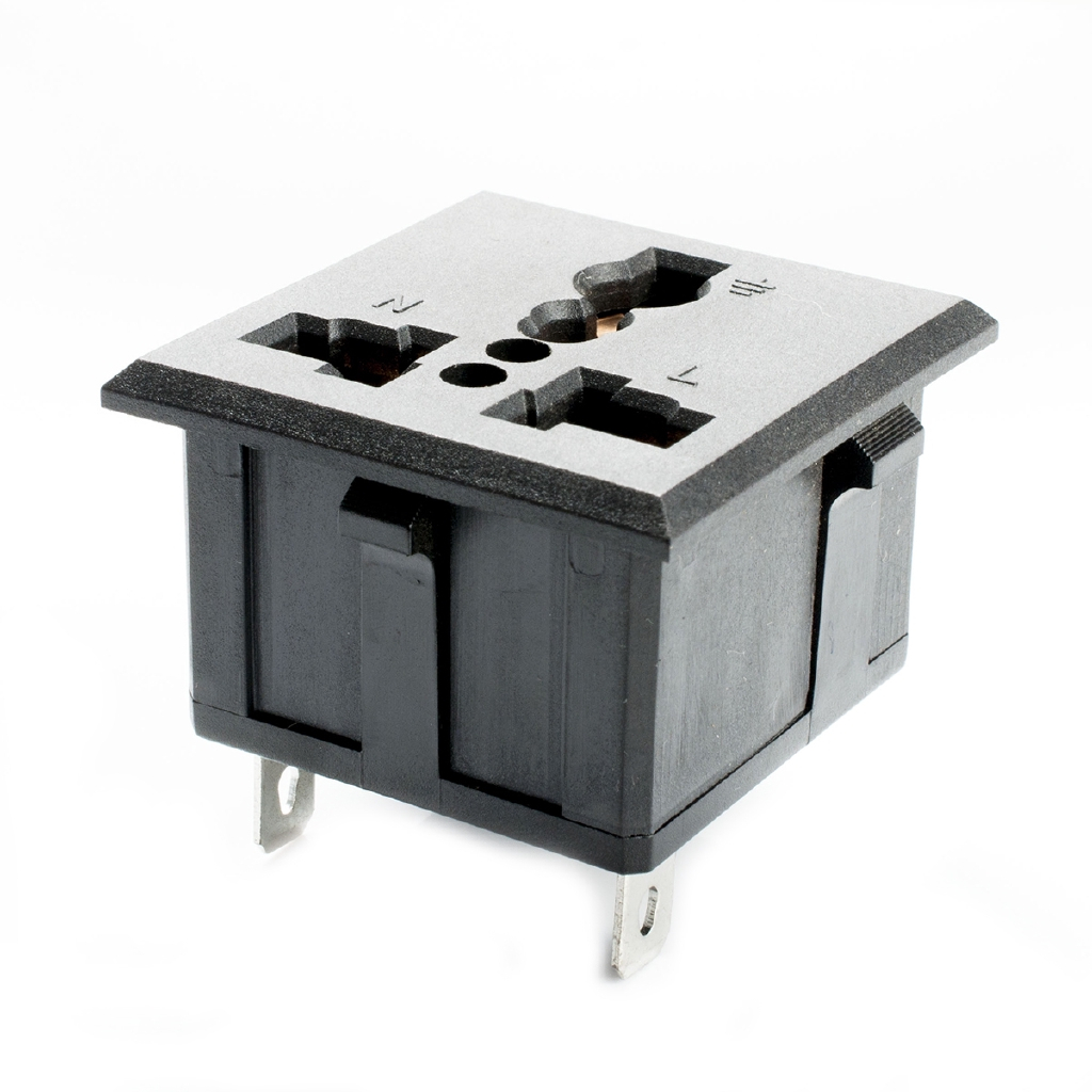 UPS 250V AC 13A Socket Plug Diy Power Supply Panel Mount Power Socket ...