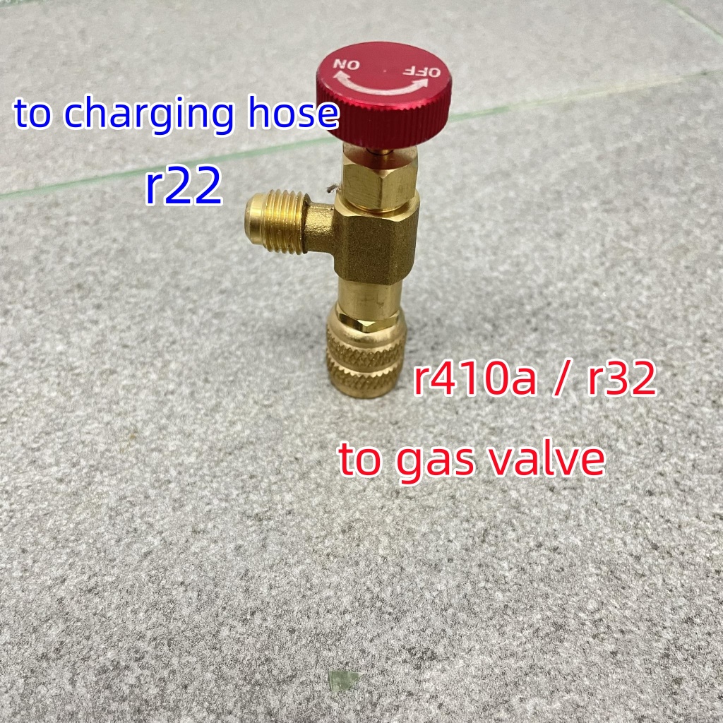Safety Gas Valve aircond R410A R32 R22 Refrigeration Charging Valve ...