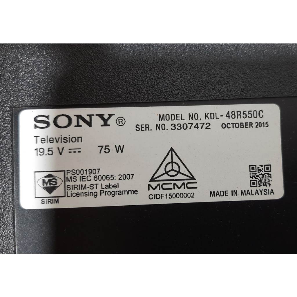SONY KDL-48R550C ORIGINAL MAINBOARD, WIFI LAN WIRELESS MODULE, SPEAKER | Shopee Malaysia