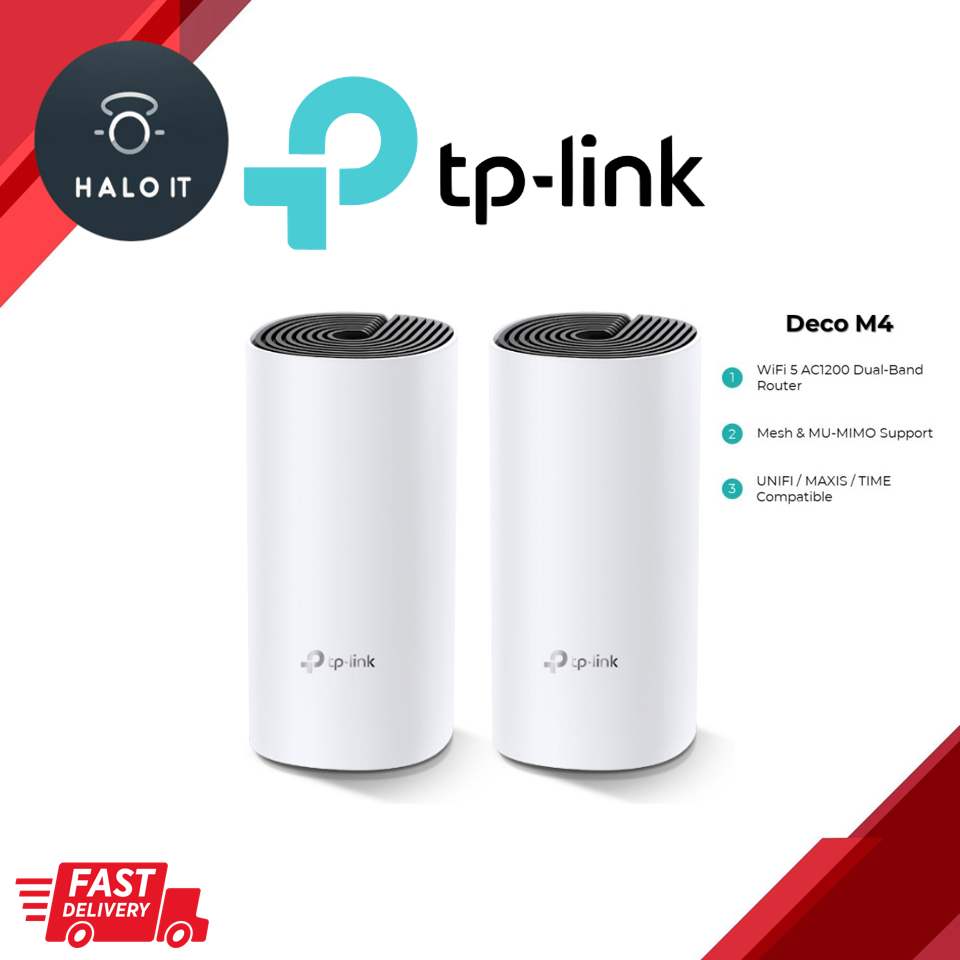 TP-Link Deco M4 AC1200 Gigabit Mesh Wireless Wifi Router System 2.4GHz ...
