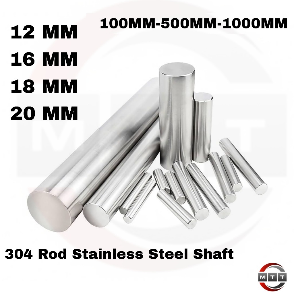 304 Rod Stainless Steel Shaft SS304 Round Bar12mm 16mm 18mm 20mm (100MM ...