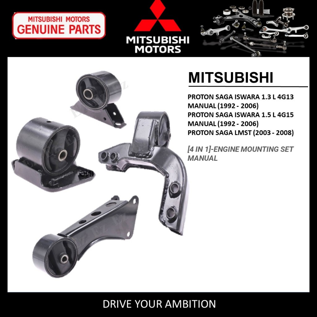 [4 IN 1]- ENGINE MOUNTING SET FOR PROTON SAGA ISWARA 1.3 1.5 1992-2006 ...