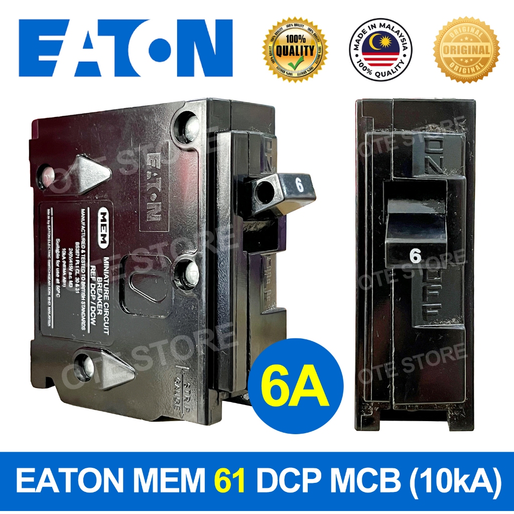 EATON MEM HQPI3063R6 61 601 151 153 603 DCP MCB 10kA (Plug-in type ...