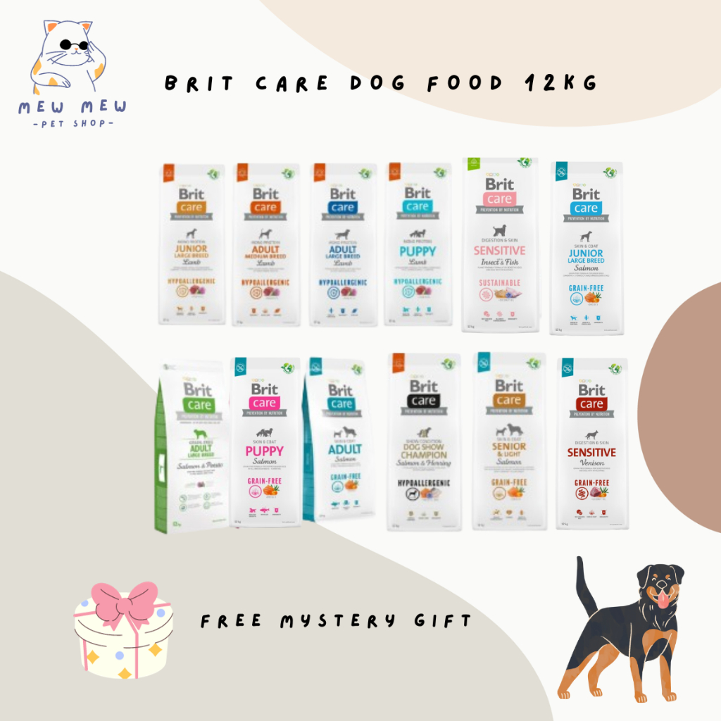 [Free Random snacks x2] Brit Care Dog Food 12KG | Shopee Malaysia