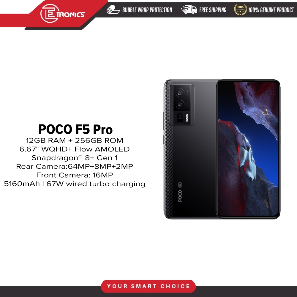 POCO F5 Pro 5G (12GB RAM + 256GB/512GB ROM) Original Warranty by Xiaomi Malaysia | Shopee Malaysia