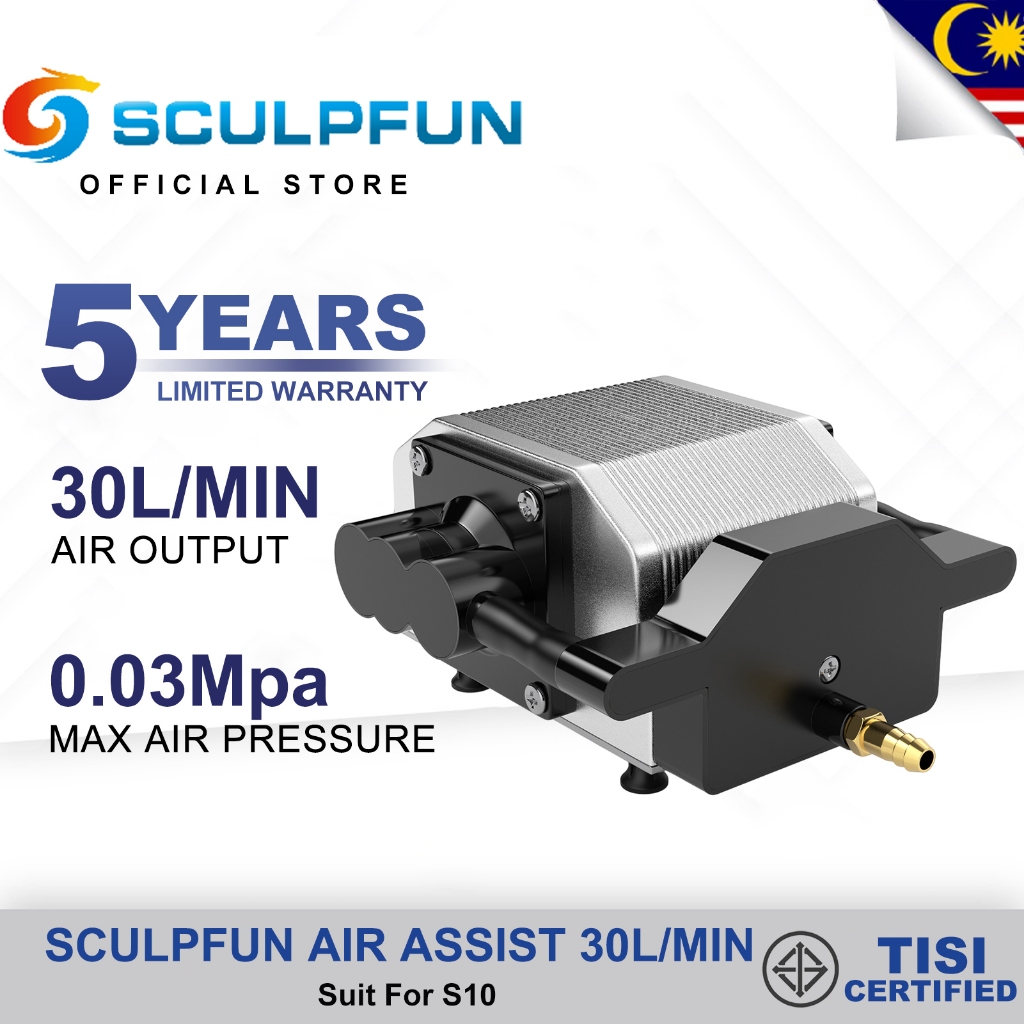 5-Year-Warranty SCULPFUN S10 30L/Min Air Assist Adjustable Speed for ...