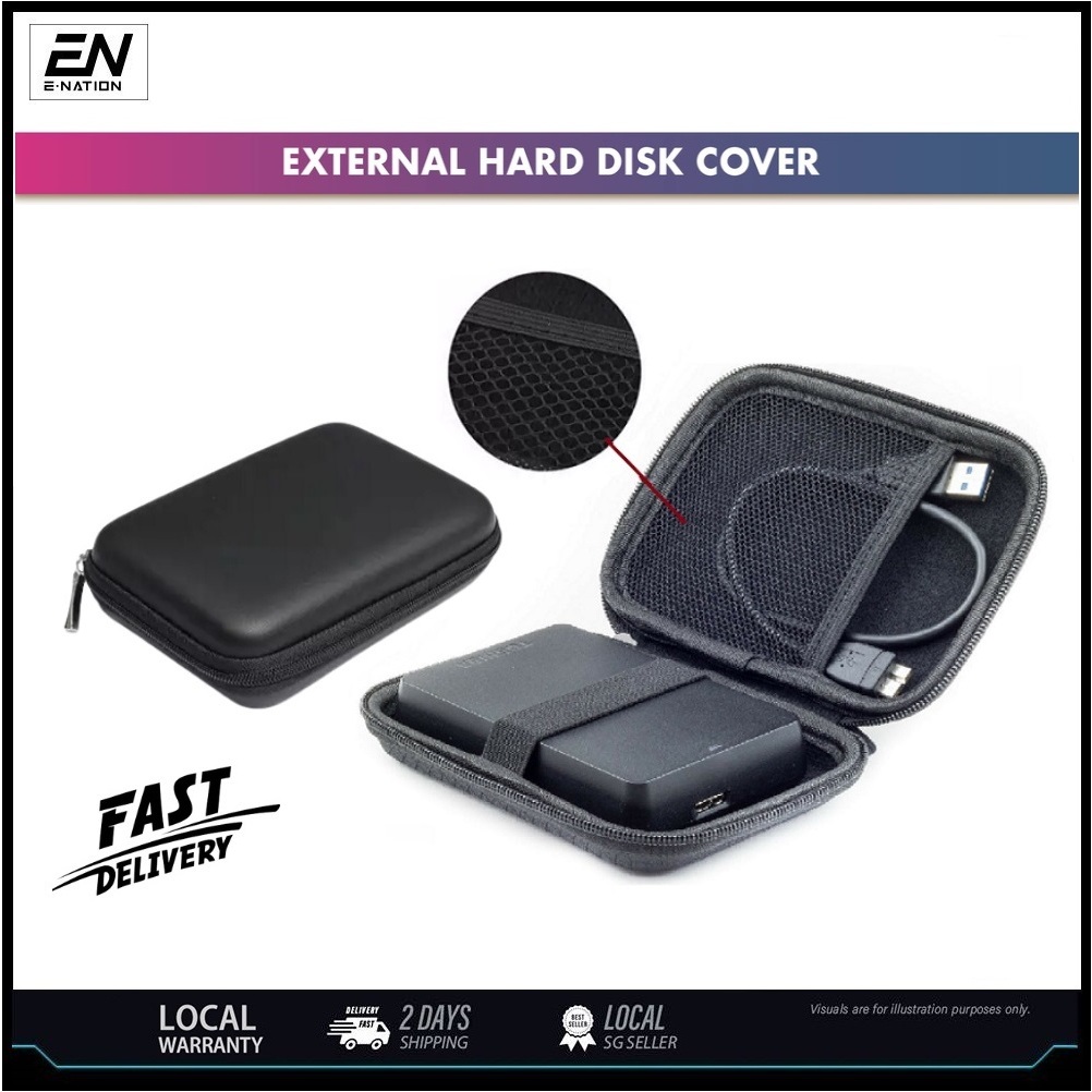 External Hard Disk Hard Cover Case SSD Pouch Storage Pocket | 2.5 inch ...
