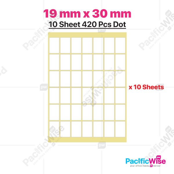 Rectangle Sticker Label/Label Pelekat Segi Empat/Sticker Label/19mm x ...
