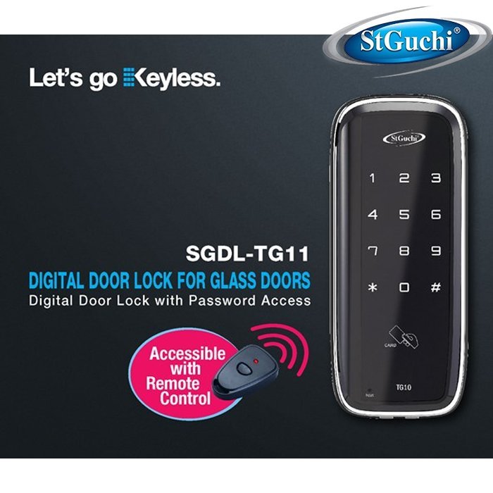 ST GUCHI DIGITAL DOOR LOCK FOR GLASS DOORS (SGDL-TG11) | Shopee Malaysia