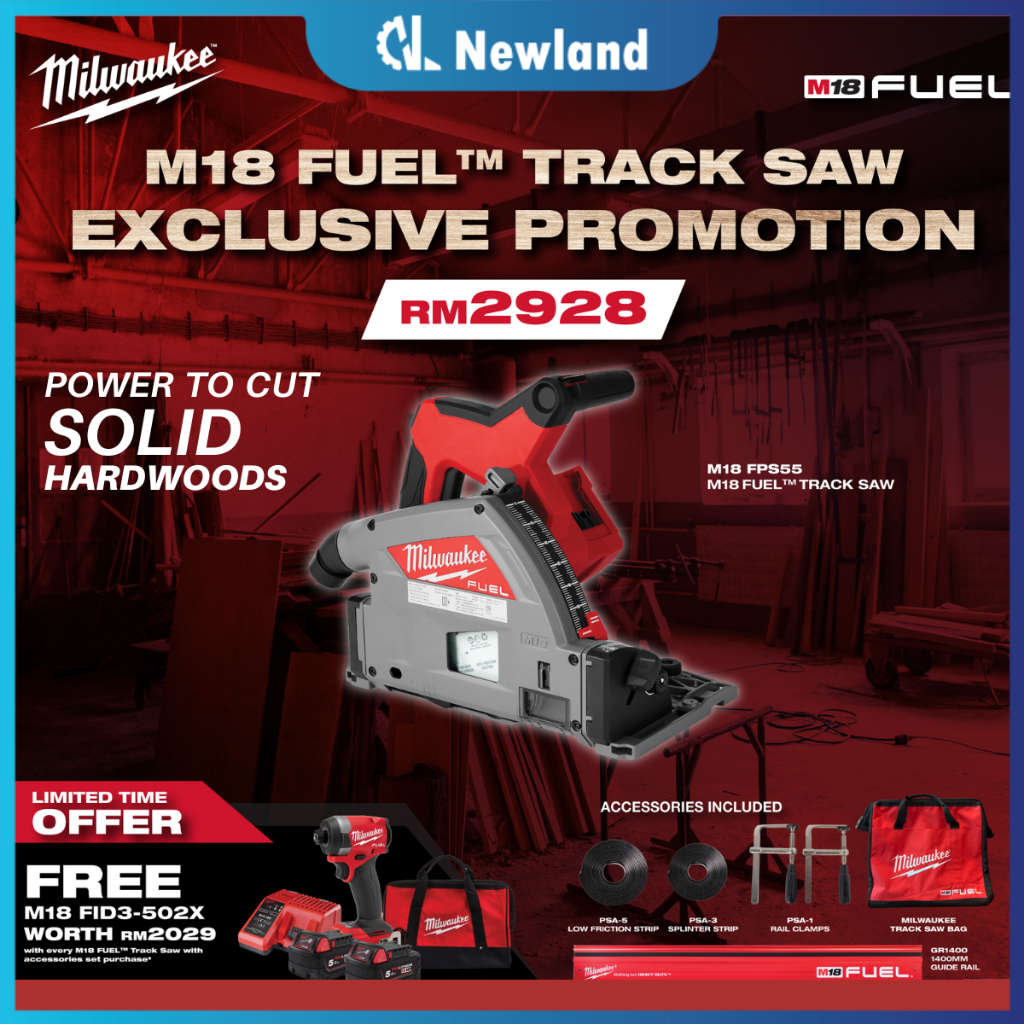 Milwaukee M18 FUEL™ Track Saw Exclusive Promotion / Milwaukee M18 FPS55 ...