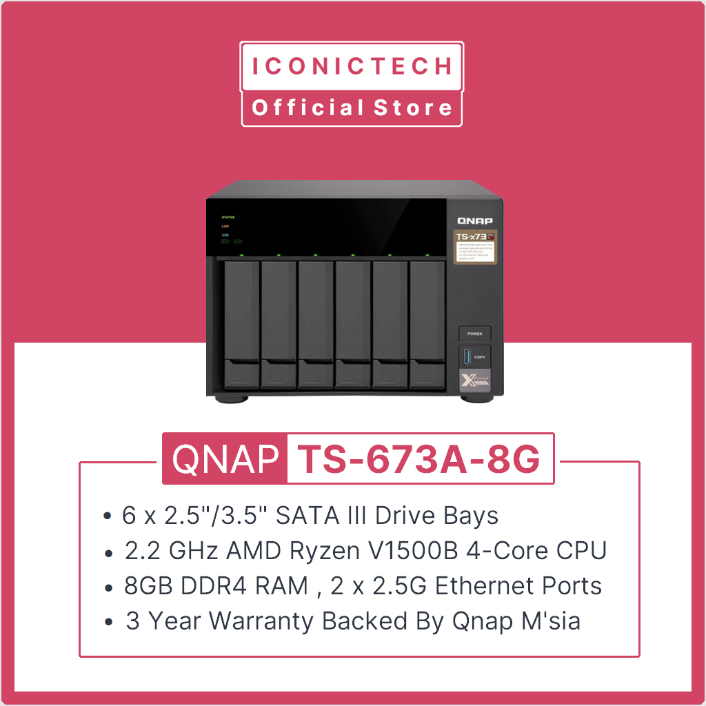 QNAP TS-673A 6-Bay NAS (TS-673A-8G) TS-464 TS-664-4G TS-873A-8G TS-473A-8G as5402t as5404t ds423 ...