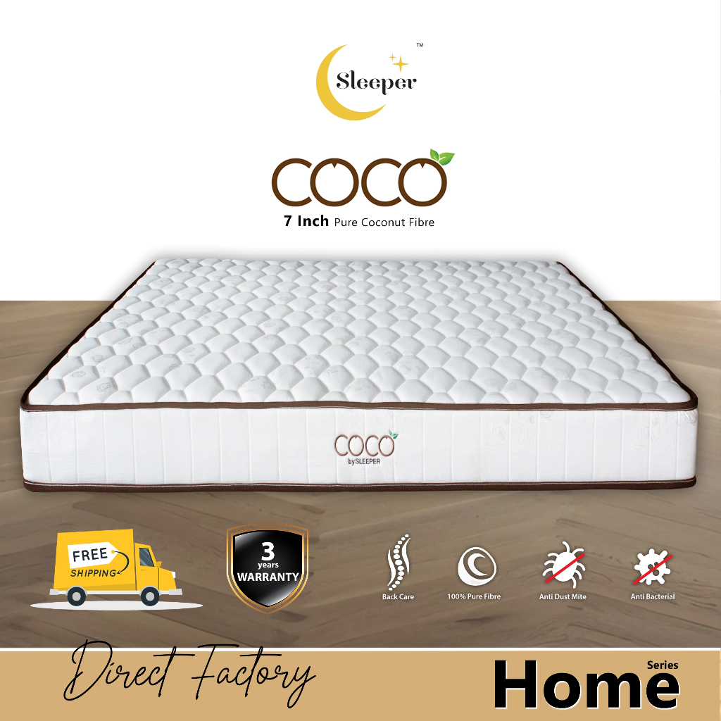 ( Free Delivery ) 7 Inch Sleeper COCO - 100% Natural Coconut Fiber ...