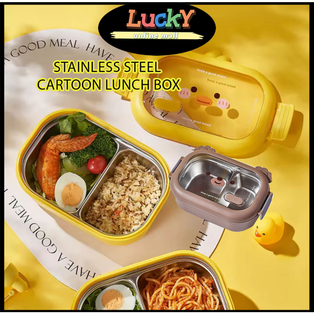 [LUCKY]-Insulated Lunch Box Home Supplies Little Yellow Duck & Bear ...